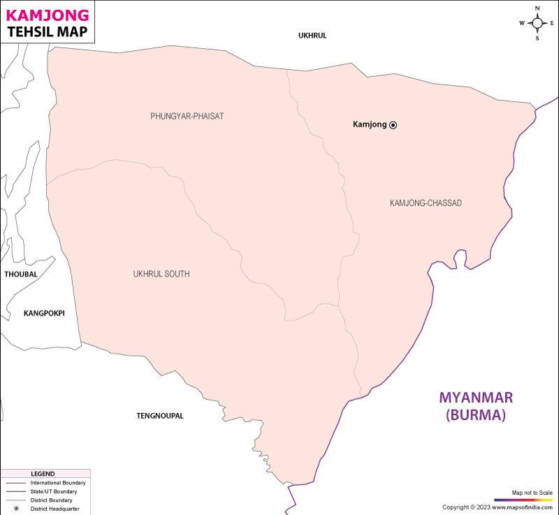 Kamjong Tehsil Map