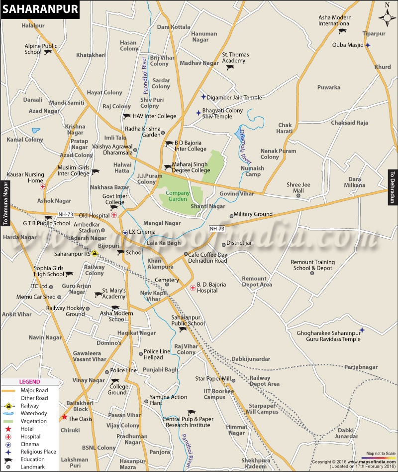 Saharanpur City Map Saharanpur City Map