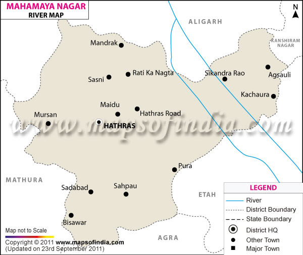 Mahamaya Nagar (Hathras) River Map