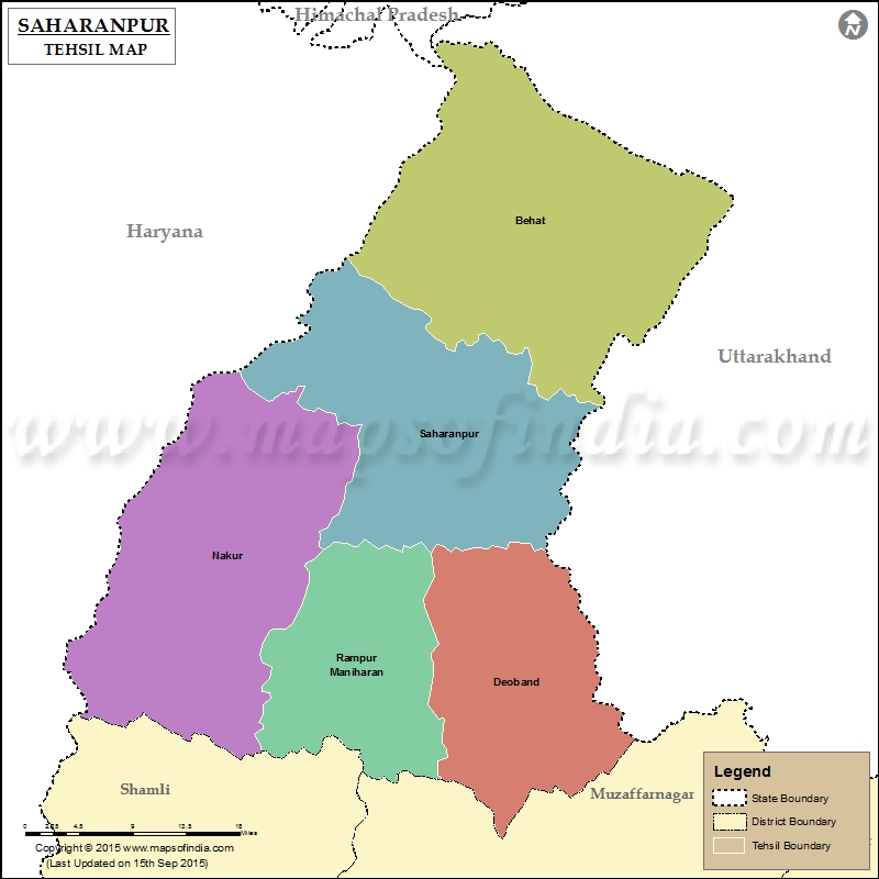 Saharanpur Tehsil Map Saharanpur Tehsil Map