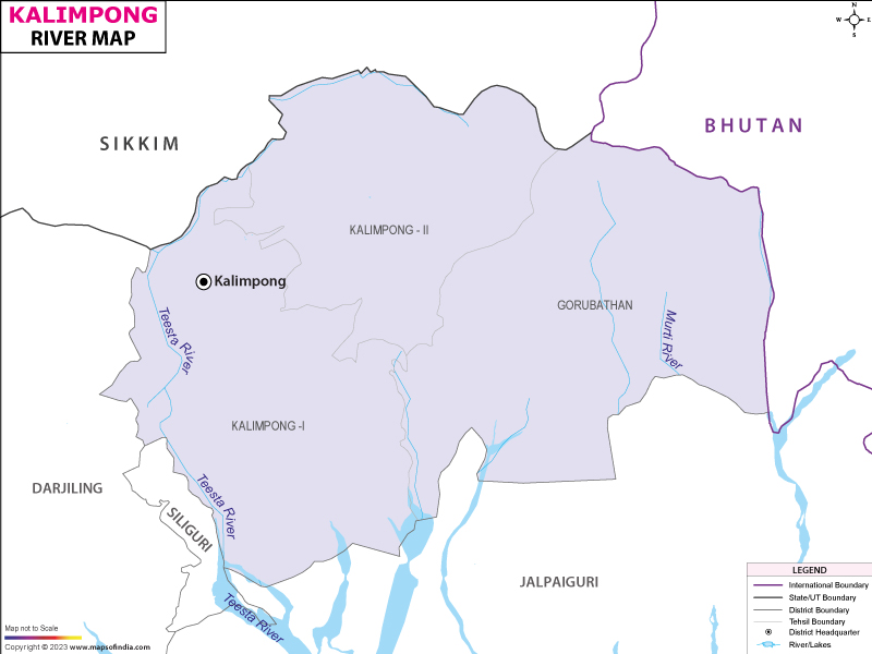Kalimpong River Map