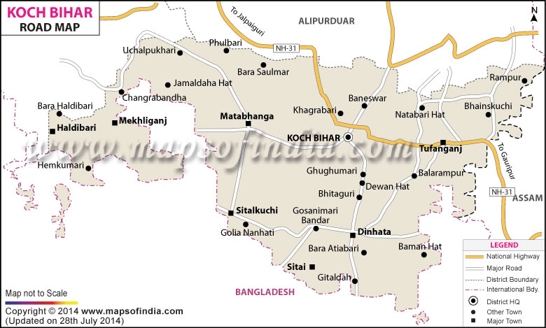 Koch Bihar Road Map