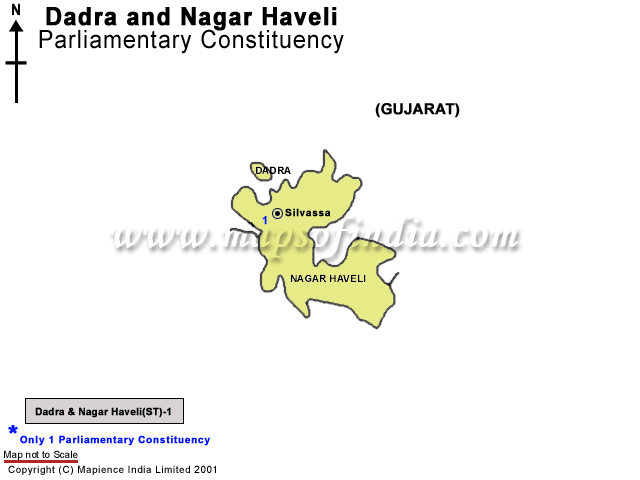 Dadra & Nagar Haveli Parliamentary map, Parliamentary map of India ...
