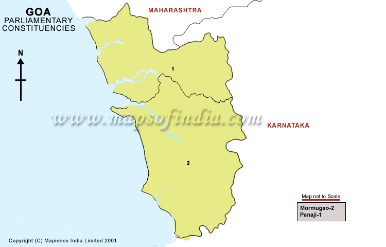 Goa Parliamentary map, Parliamentary map of India, Parliamentary map of ...