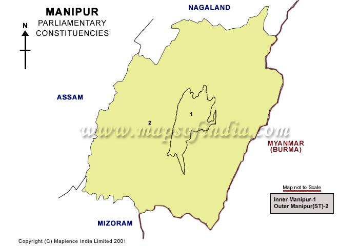 Manipur Parliamentary map, Parliamentary map of India, Parliamentary ...