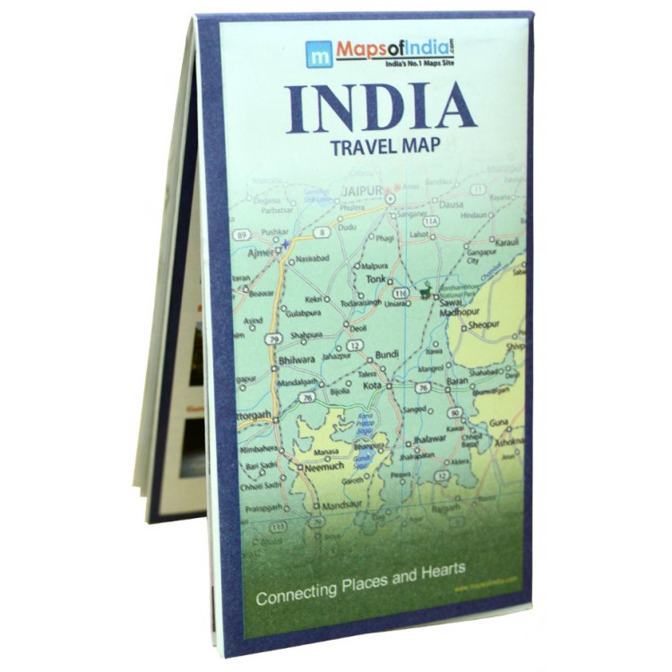 India Travel Folded Map