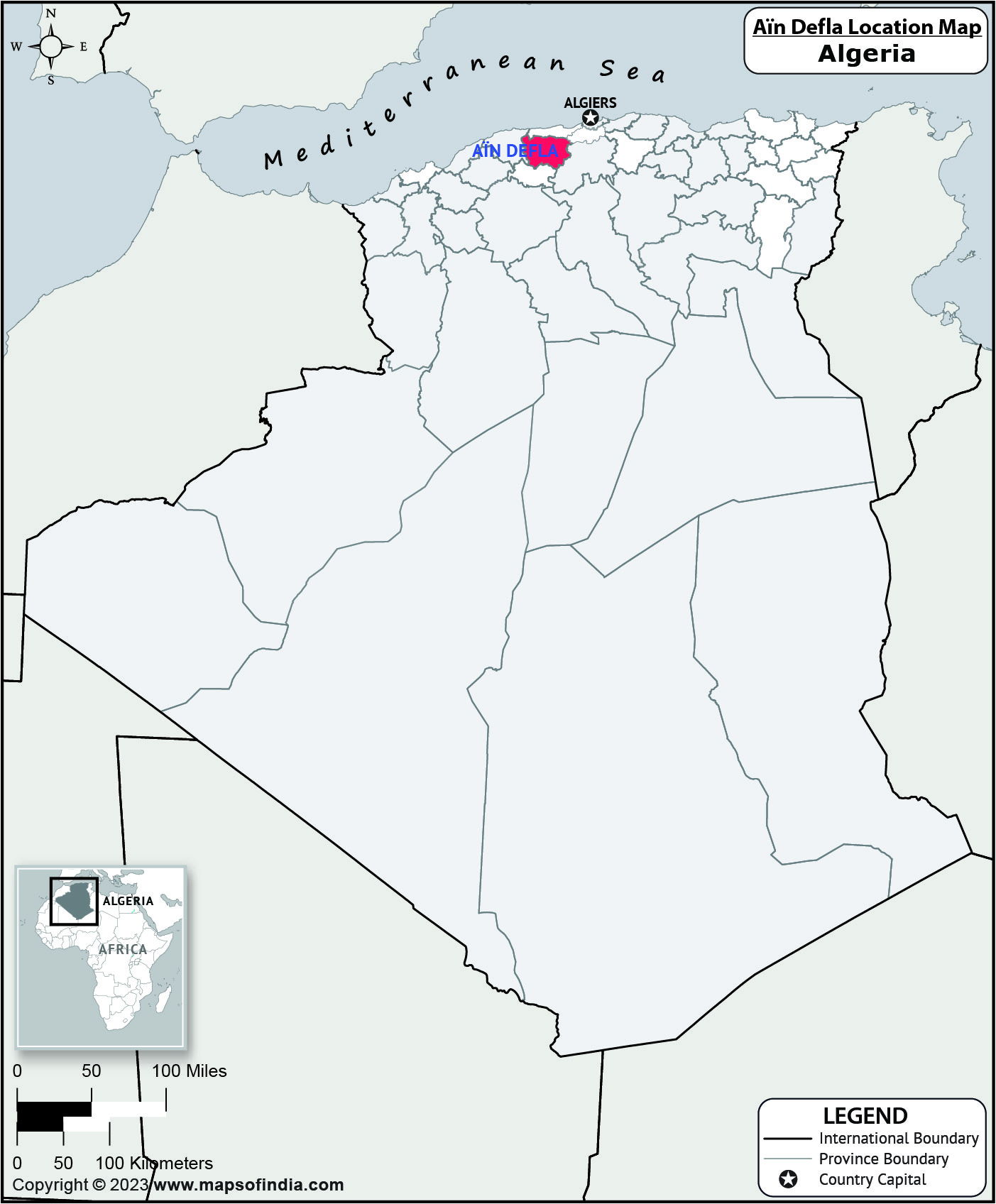 Where is Ain Defla Located in Algeria? | Ain Defla Location Map in the ...