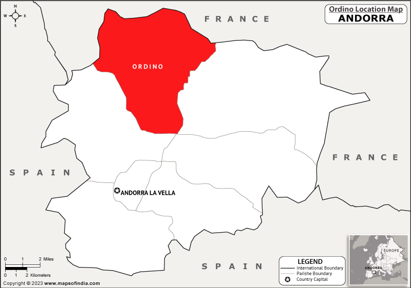 Where is Ordino Located in Andorra? | Ordino Location Map in the Andorra