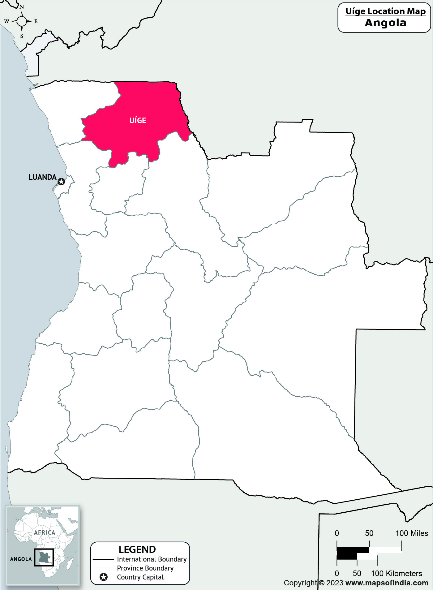 Uige, Google Map, Angola | Google Map of Uige Satellite View