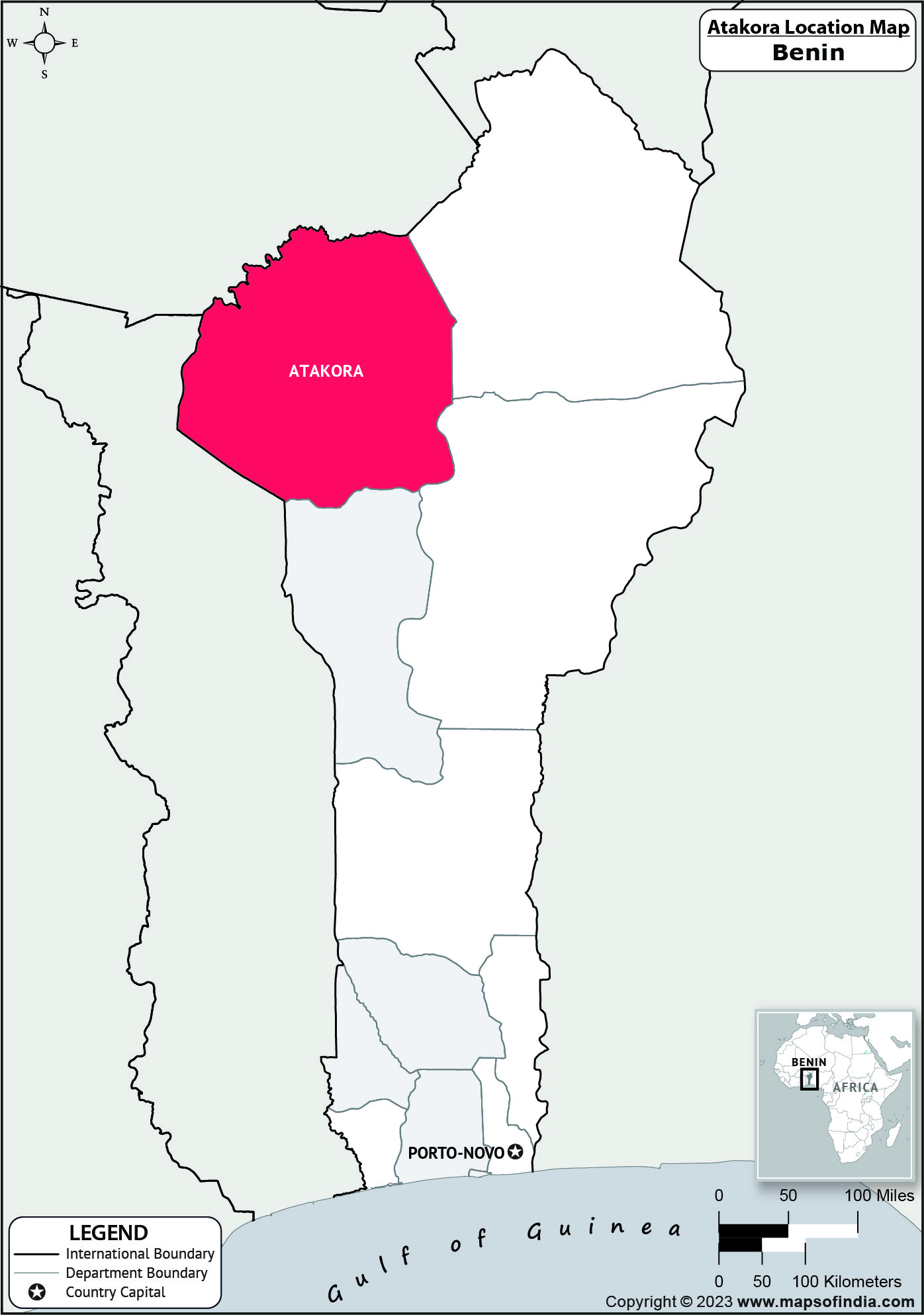 Atakora, Google Map, Benin | Google Map of Atakora Satellite View