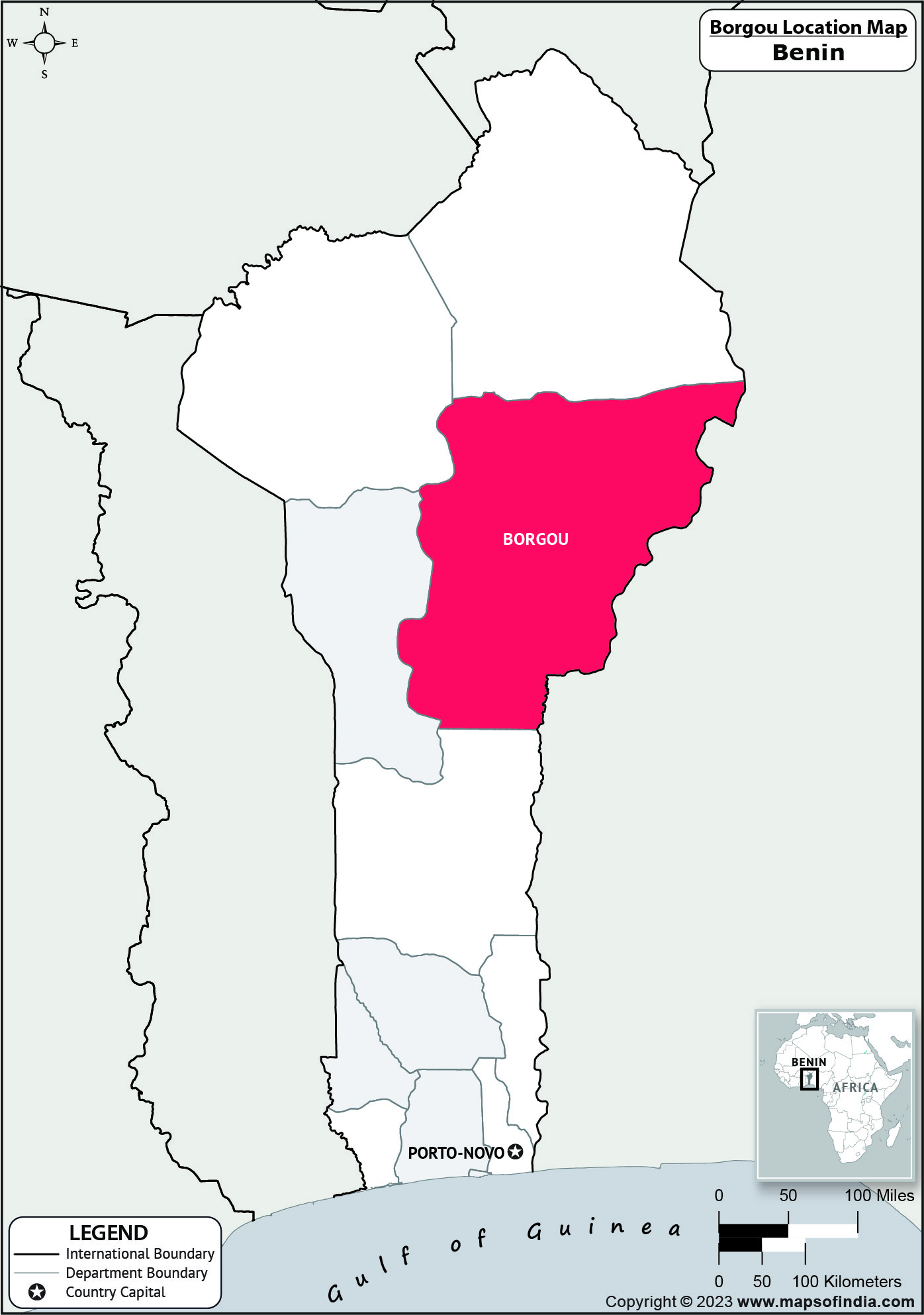 Borgou, Google Map, Benin | Google Map of Borgou Satellite View