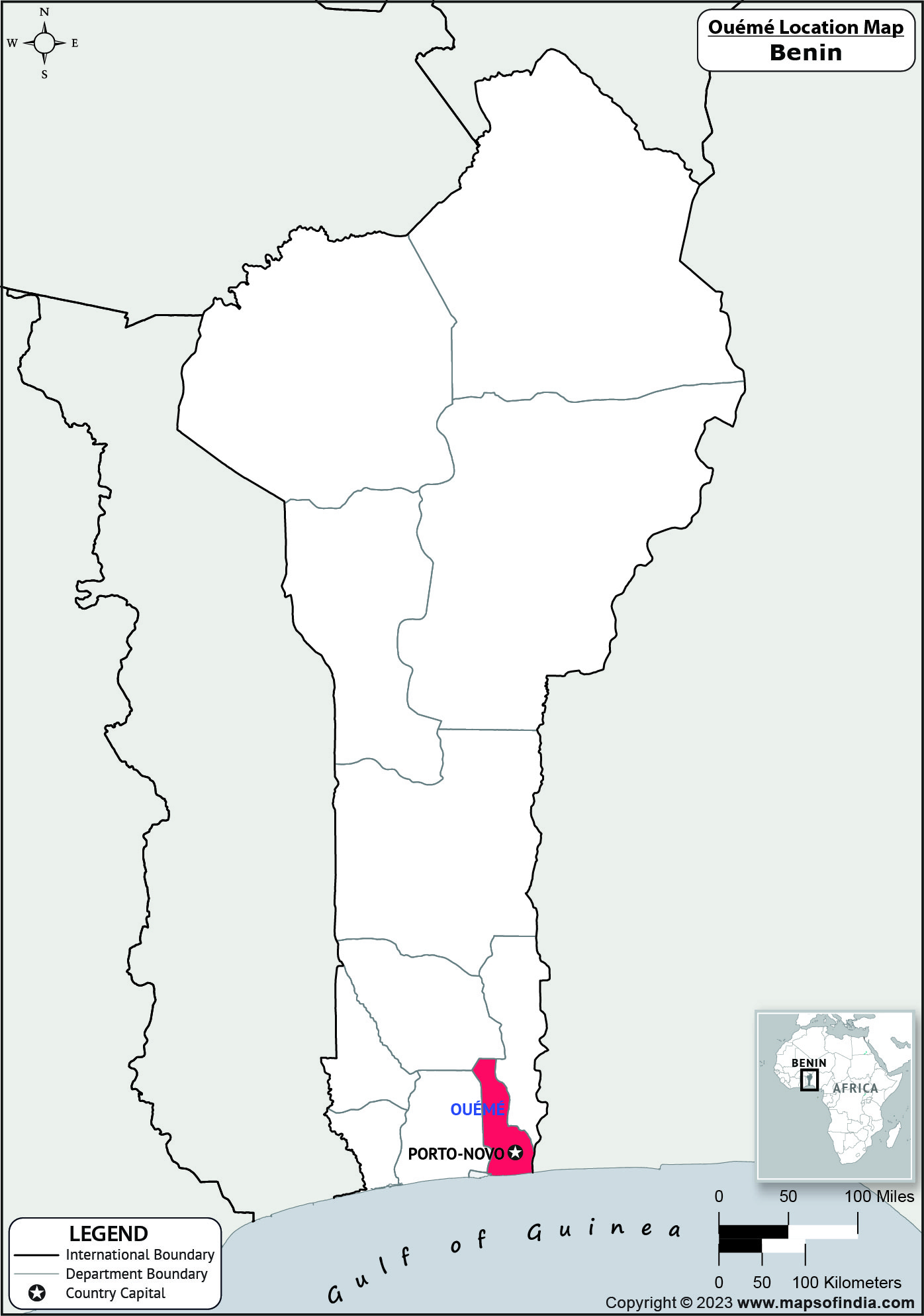 Where is Oueme Located in Benin? | Oueme Location Map in the Benin