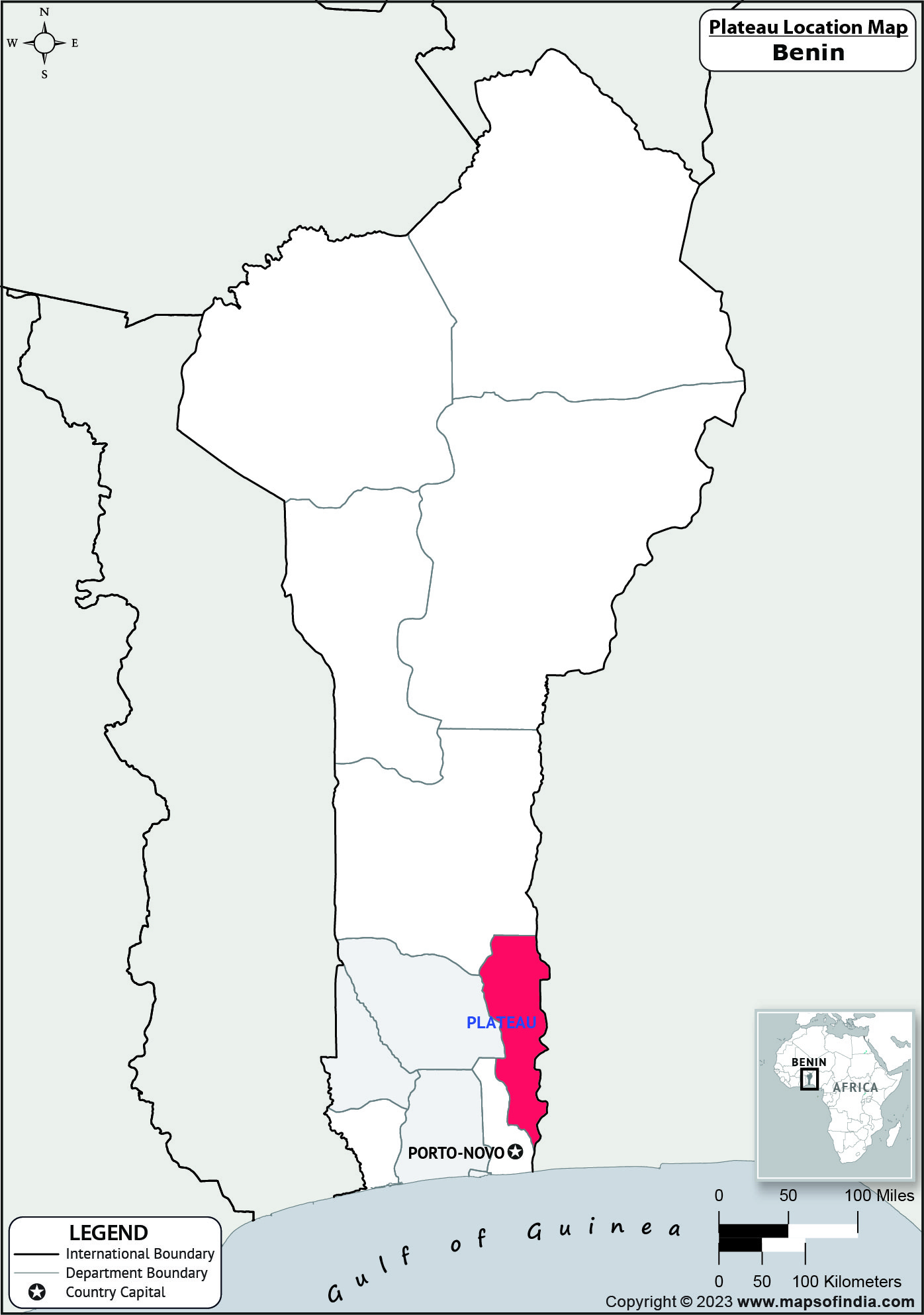 Where is Plateau Located in Benin? | Plateau Location Map in the Benin