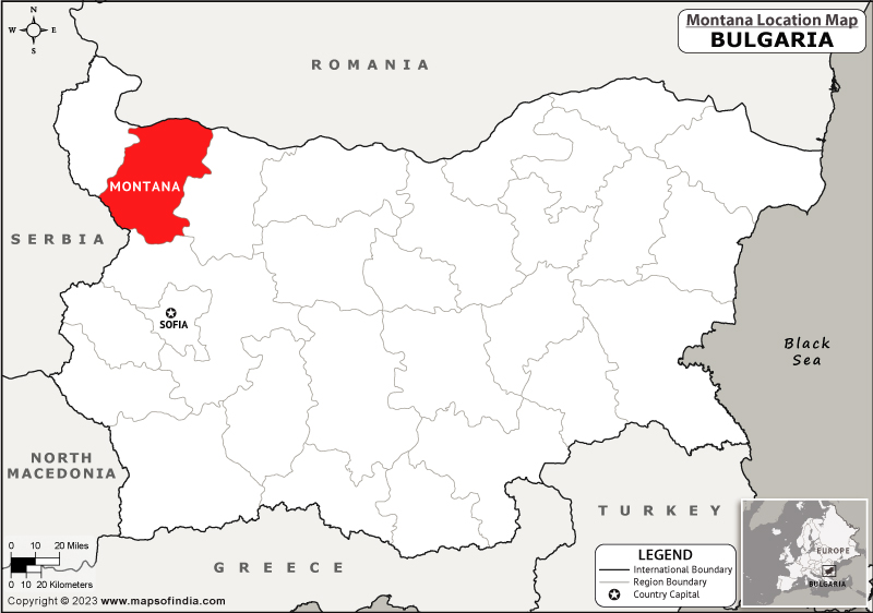 Where is Montana Located in Bulgaria? | Montana Location Map in the ...