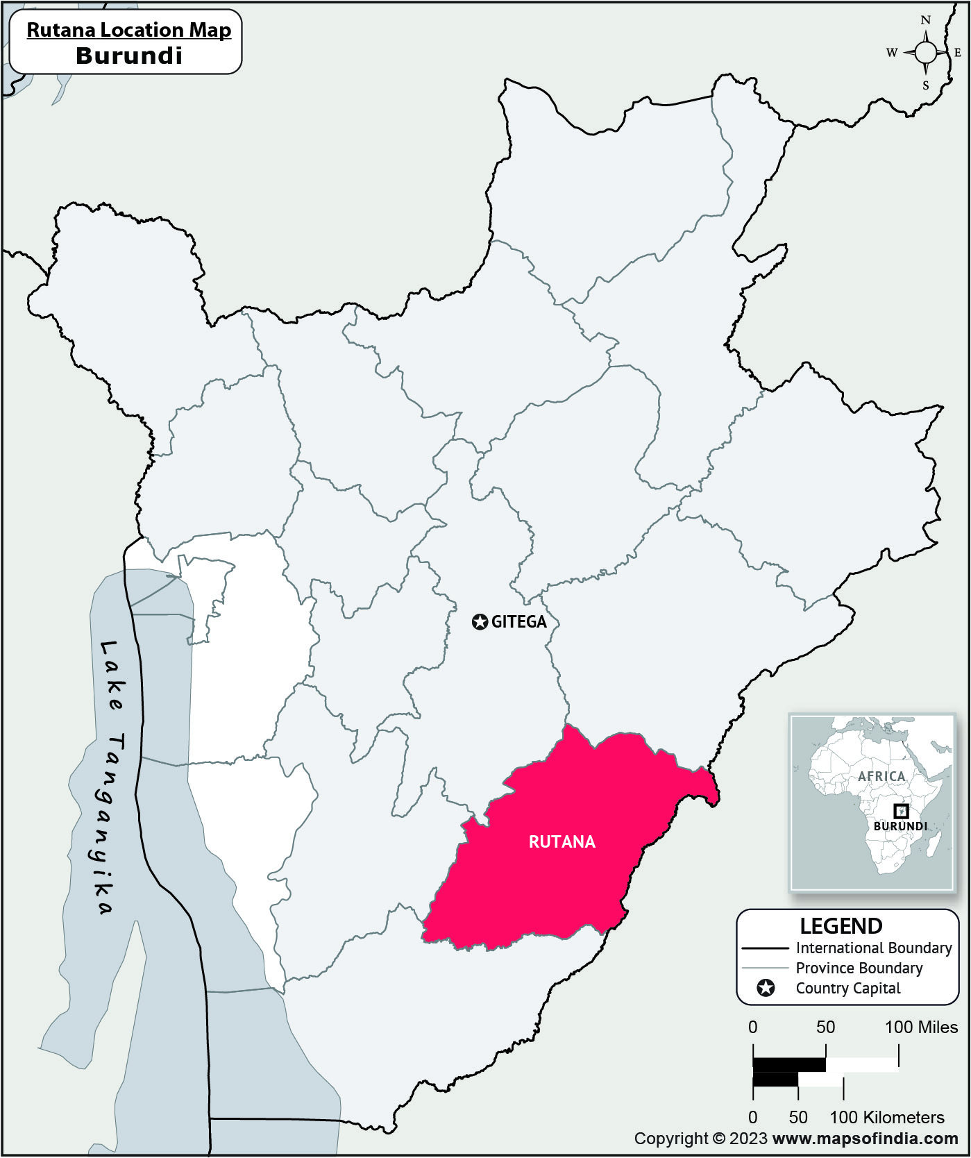 Where is Rutana Located in Burundi? | Rutana Location Map in the Burundi