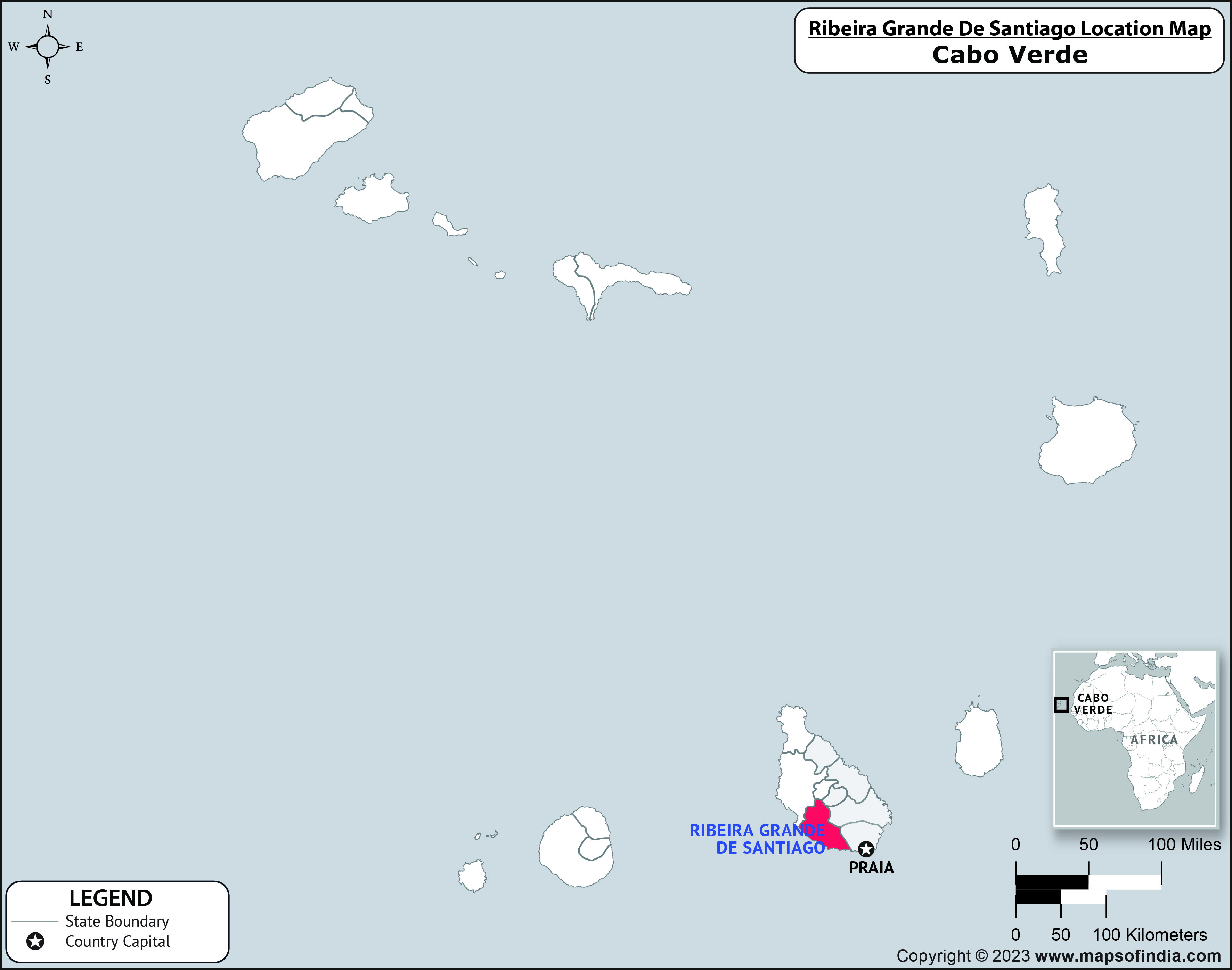 Ribeira Grande De Santiago, Google Map, Cabo Verde | Google Map of ...