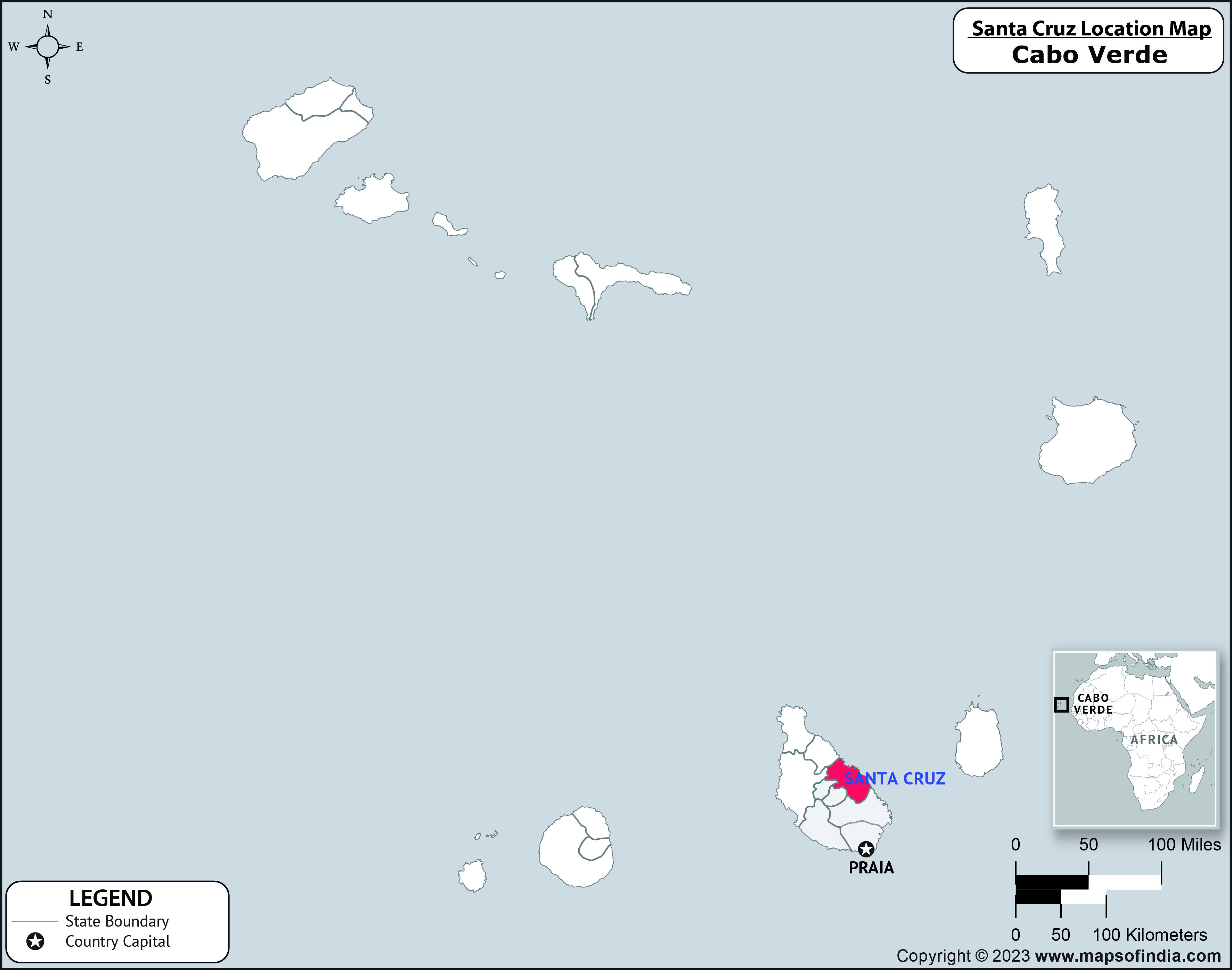 Santa Cruz, Google Map, Cabo Verde | Google Map of Santa Cruz Satellite ...