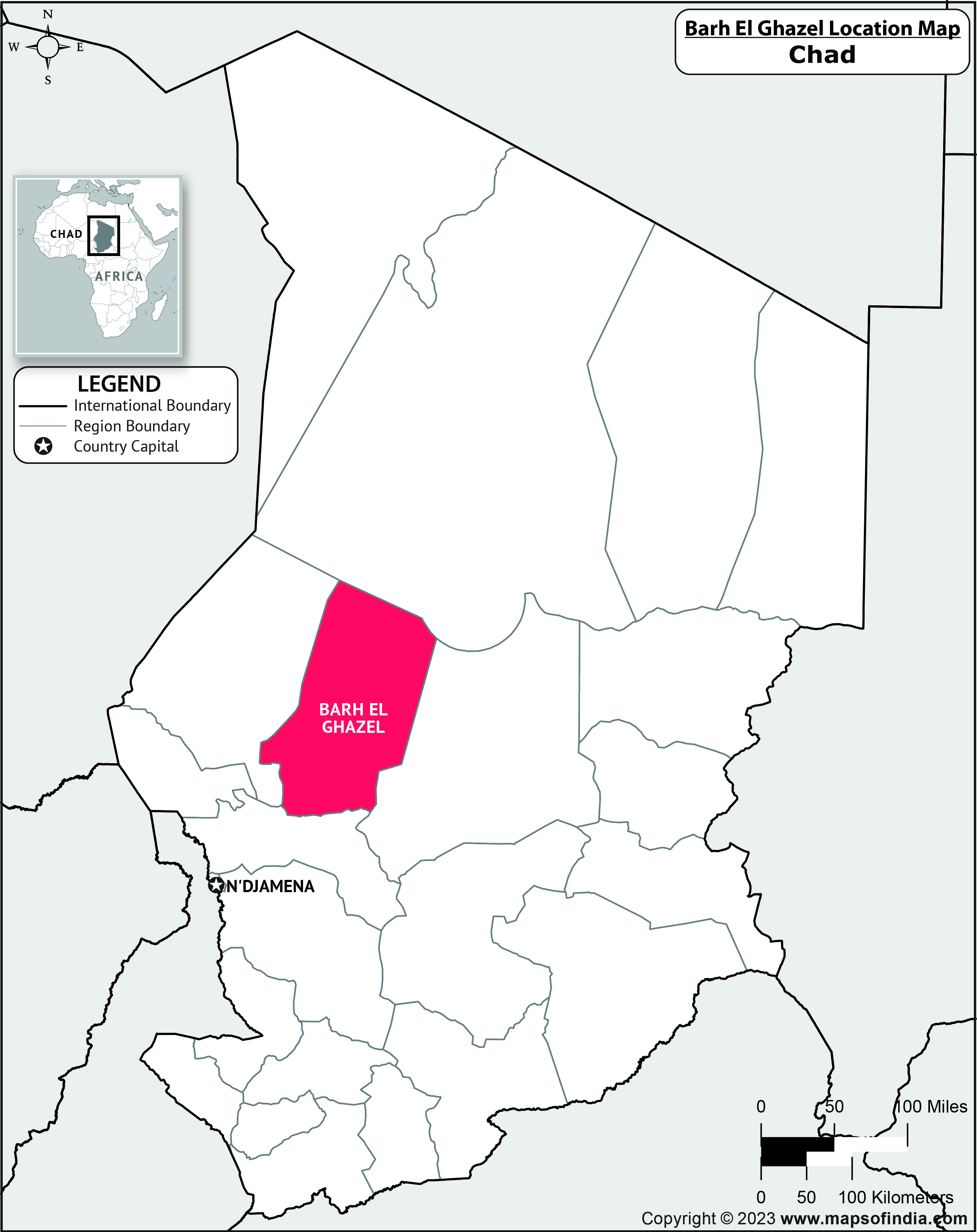 Barh El Ghazel, Google Map, Chad | Google Map of Barh El Ghazel ...