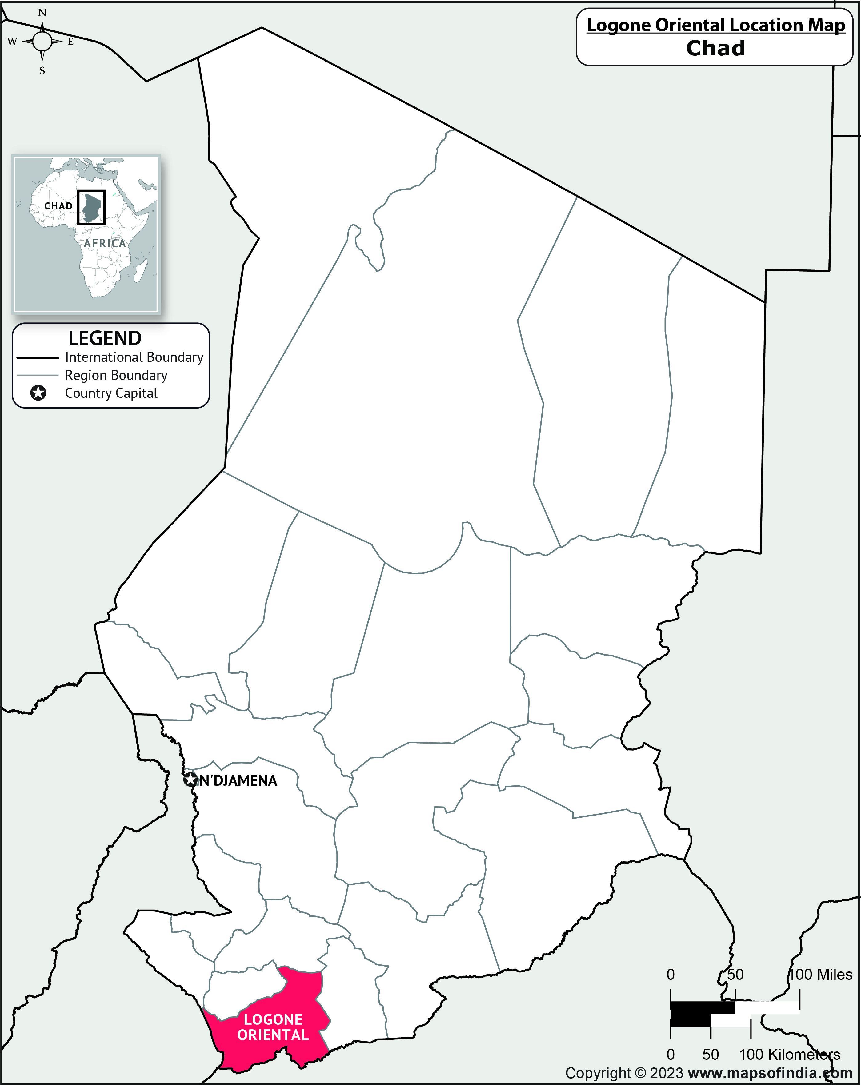 Logone Oriental, Google Map, Chad | Google Map of Logone Oriental Satellite View