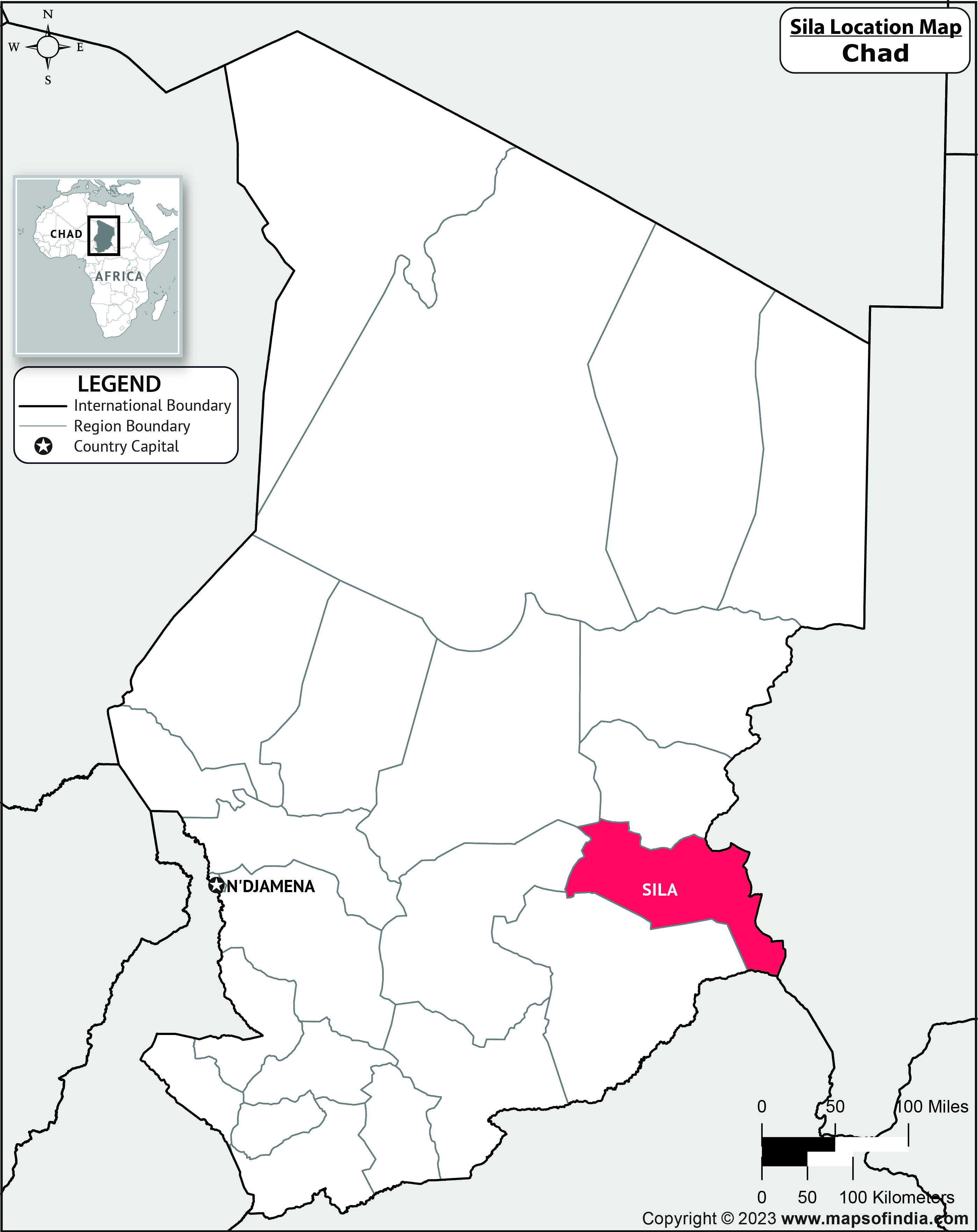 Where is Sila Located in Chad? | Sila Location Map in the Chad