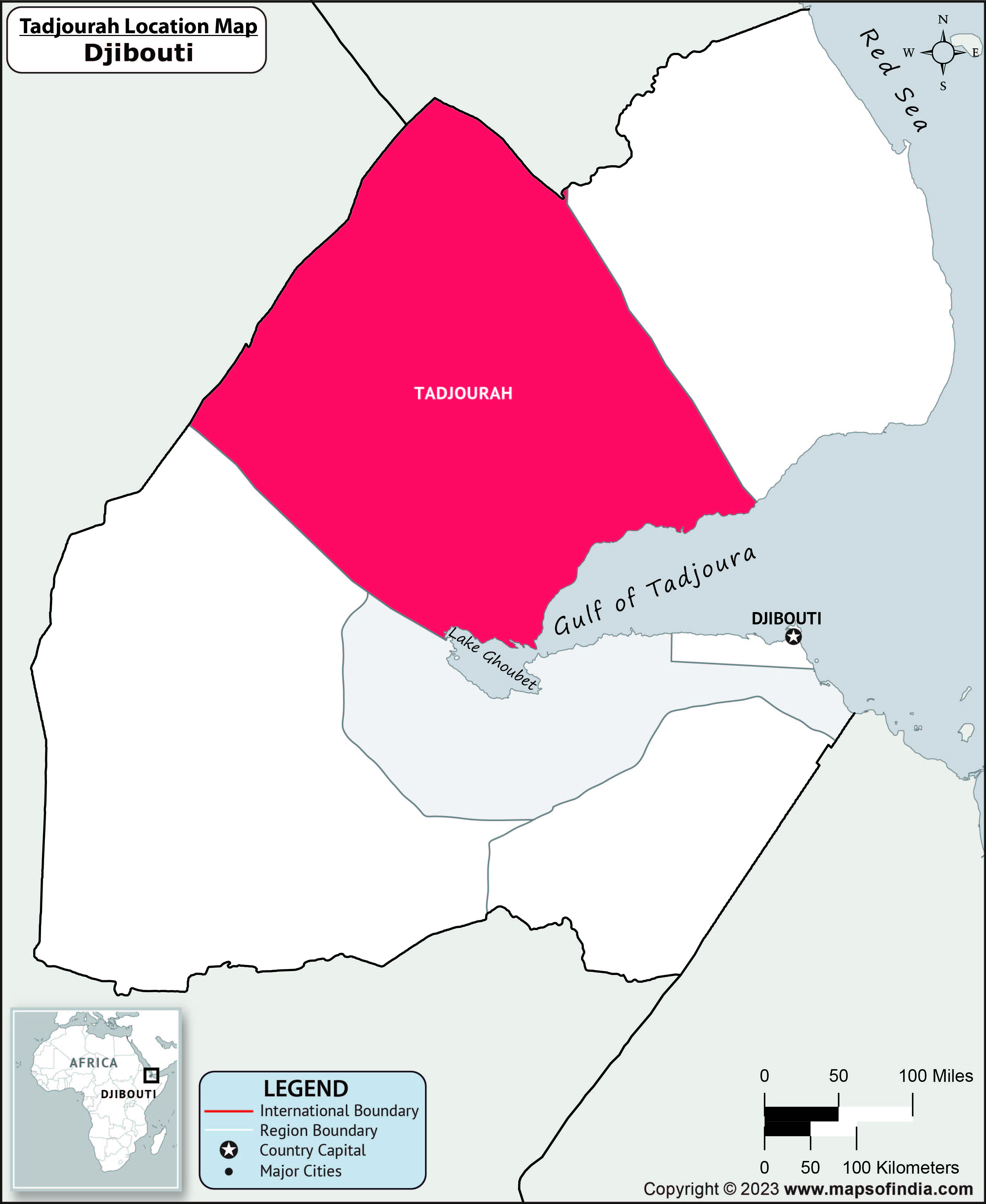 Where is Tadjourah Located in Djibouti? | Tadjourah Location Map in the ...