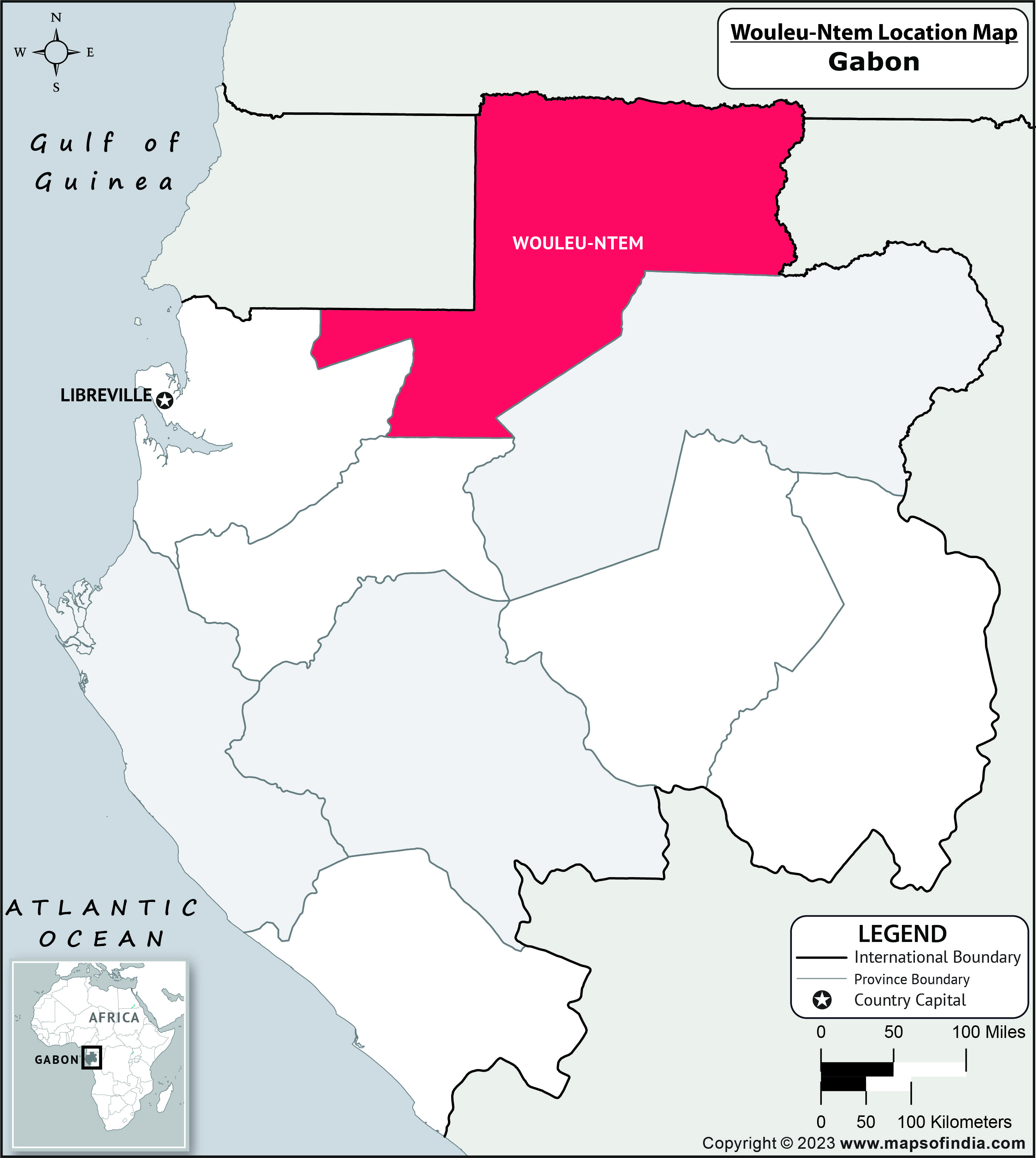 Where is Wouleu Ntem Located in Gabon? | Wouleu Ntem Location Map in ...