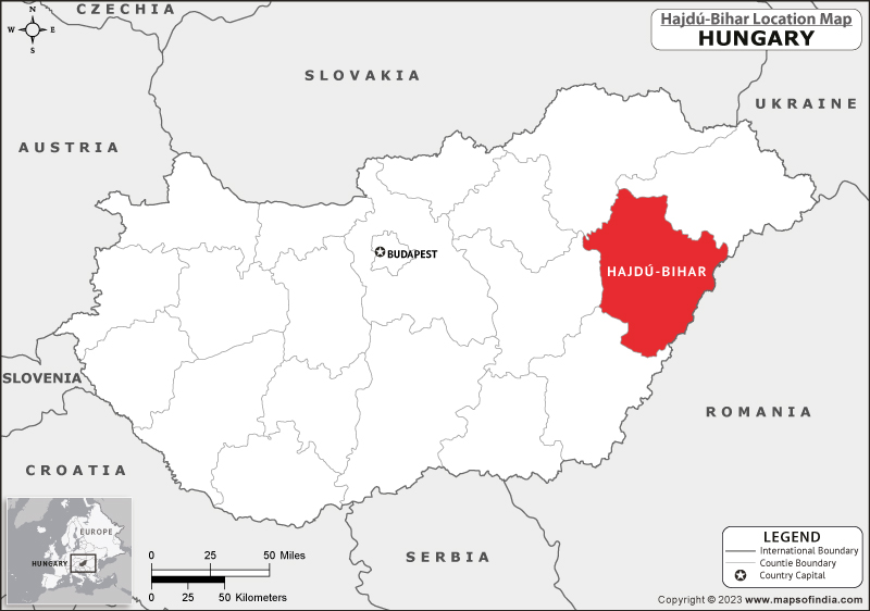 Where is Hajdu Bihar Located in Hungary? | Hajdu Bihar Location Map in ...