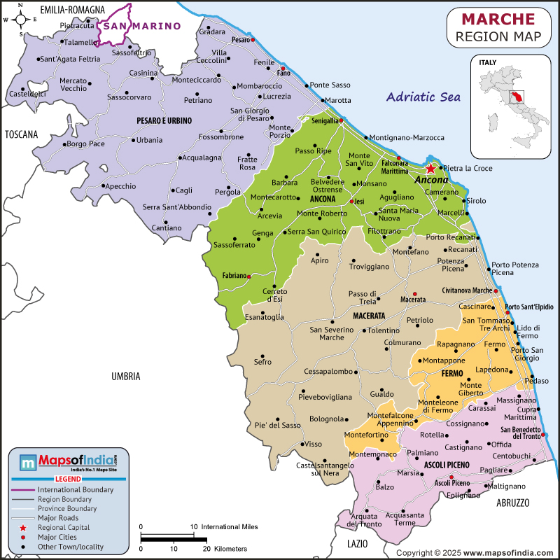 Marche Map | Italy Region
