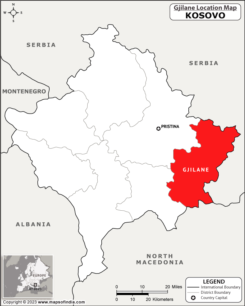 Gjilane, Google Map, Kosovo | Google Map of Gjilane Satellite View