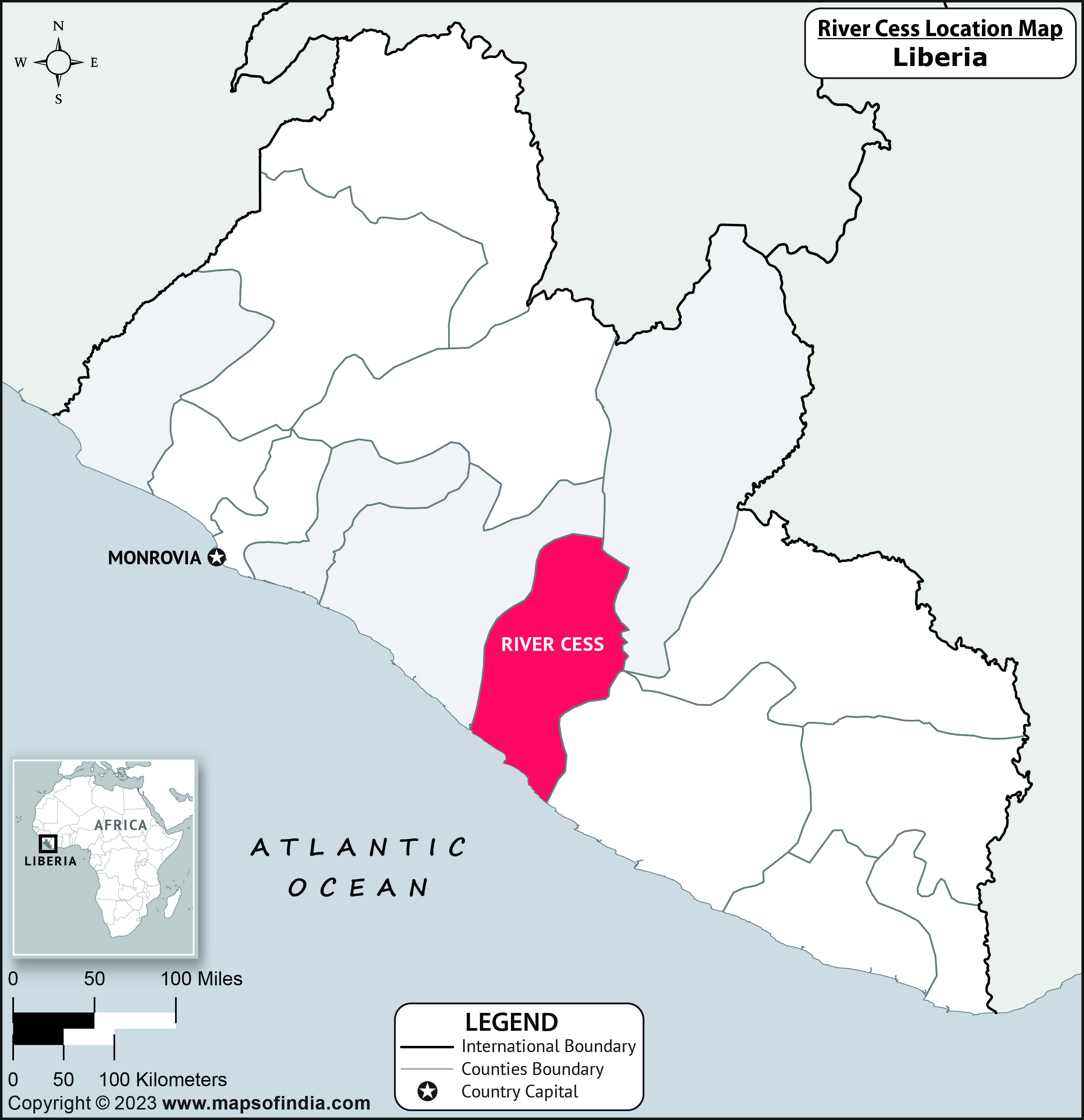 River Cess, Google Map, Liberia | Google Map of River Cess Satellite View