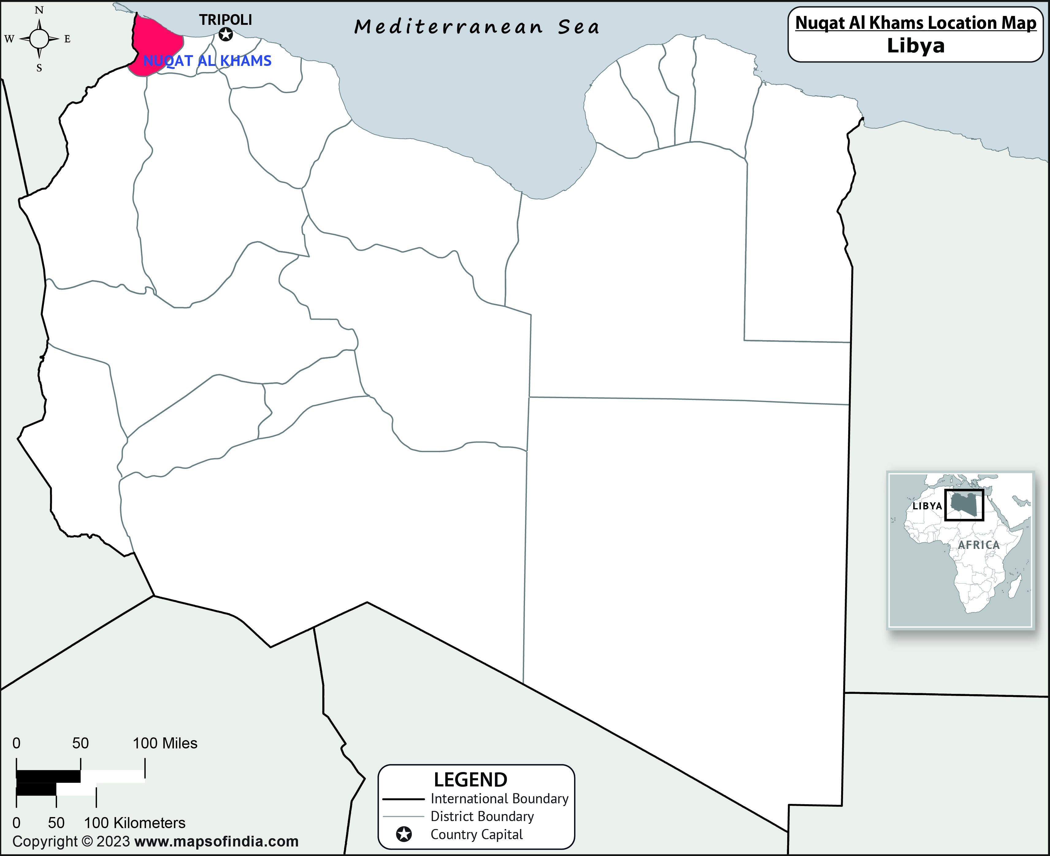 Where is Nuqat Al Khams Located in Libya? | Nuqat Al Khams Location Map ...