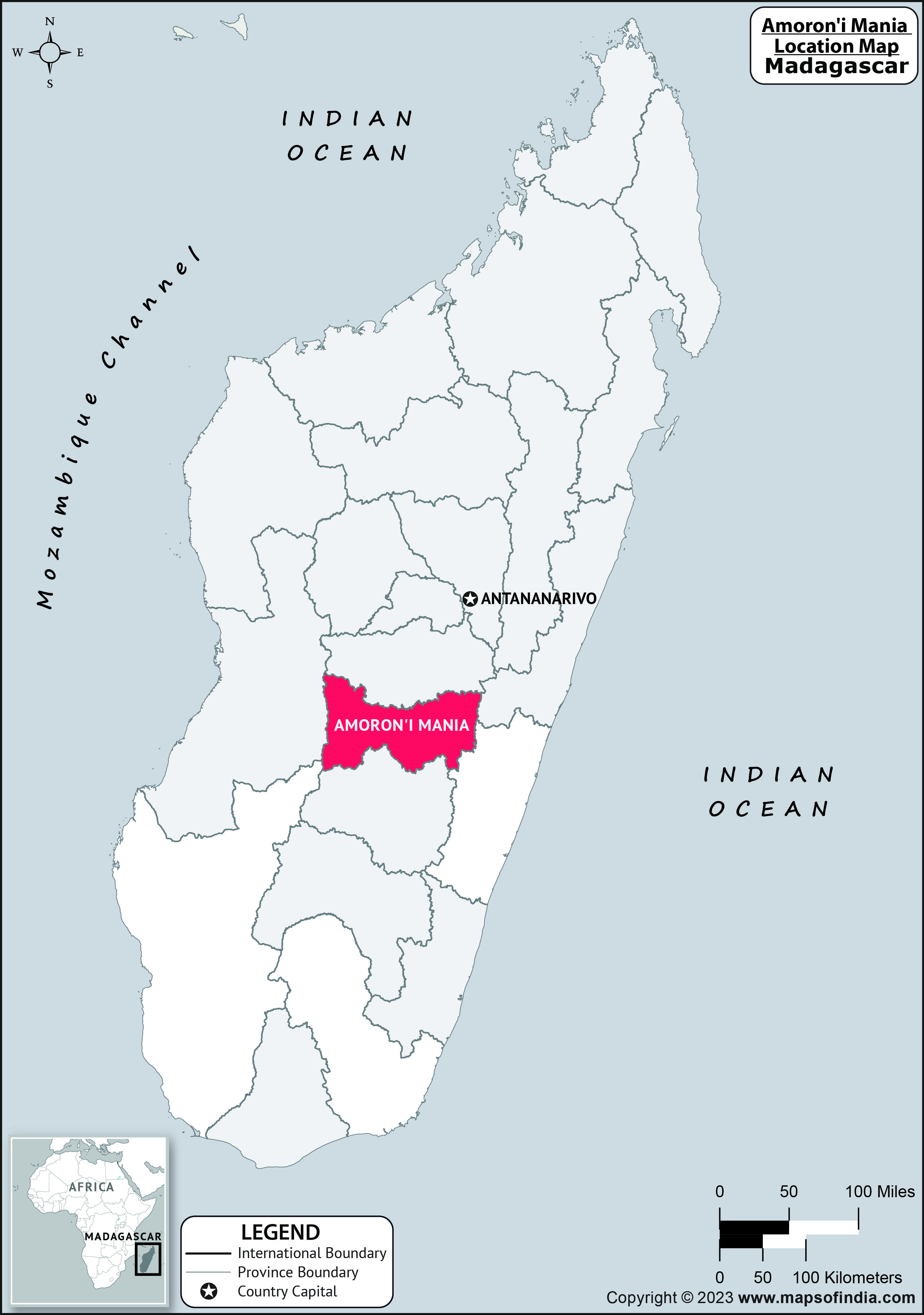 Amoron I Mania, Google Map, Madagascar | Google Map of Amoron I Mania ...