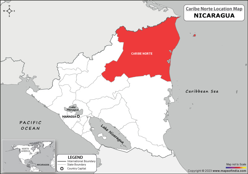 Where is Caribe Norte Located in Nicaragua? | Caribe Norte Location Map ...