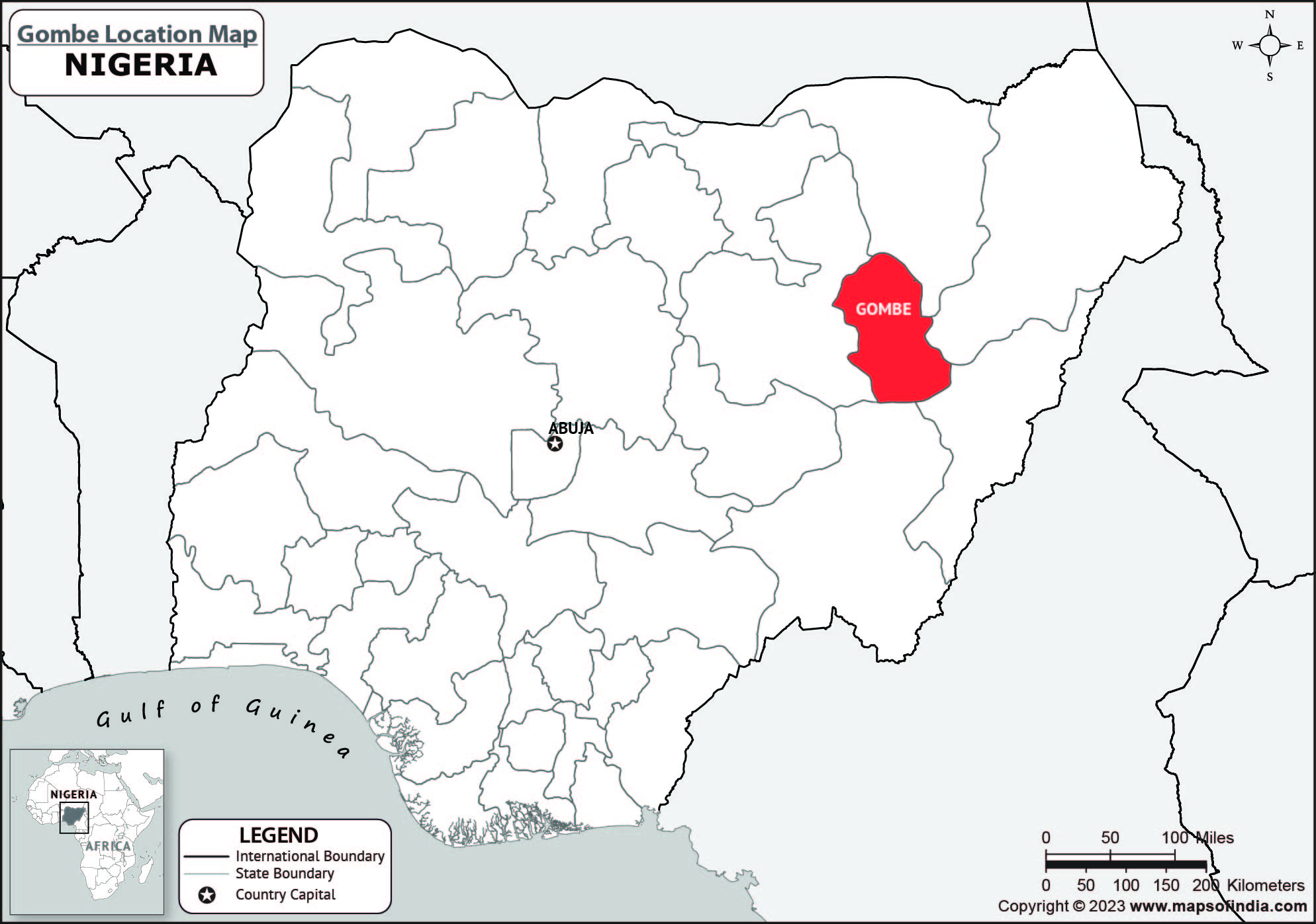 Where is Gombe Located in Nigeria? | Gombe Location Map in the Nigeria