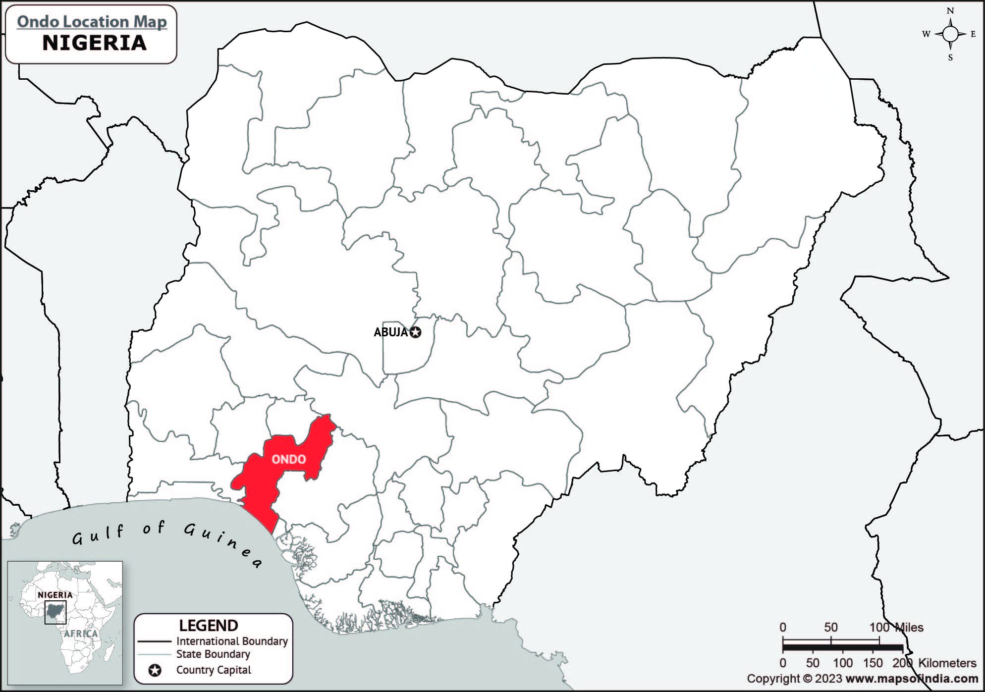Where is Ondo Located in Nigeria? | Ondo Location Map in the Nigeria