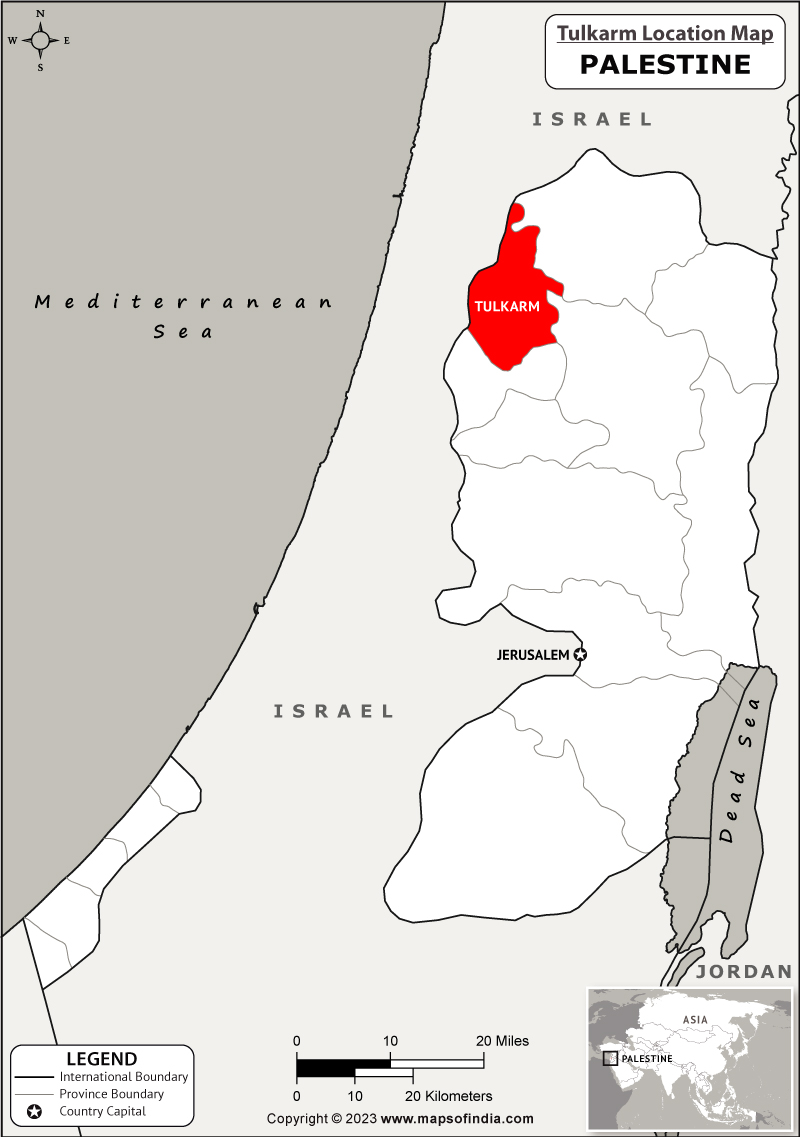 Where is Tulkarm Located in Palestine? | Tulkarm Location Map in the ...