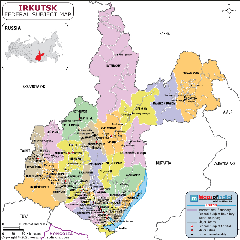 Irkutsk, Russia Map – Explore the Pearl of Siberia