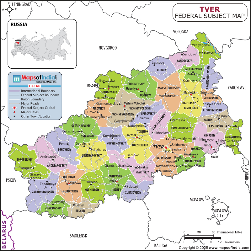 Tver, Russia Map – Explore Tver Oblast & Key Landmarks