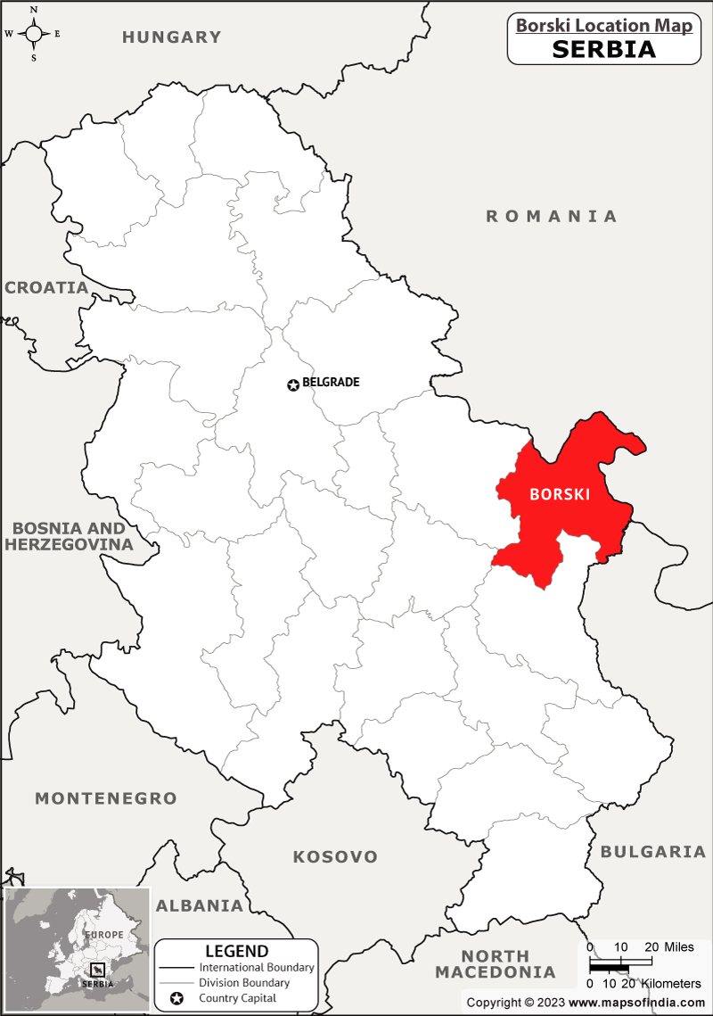 Where is Borski Located in Serbia? | Borski Location Map in the Serbia