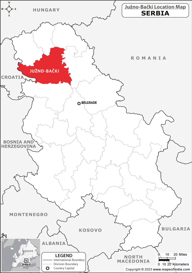 Where is Juzno Backi Located in Serbia? | Juzno Backi Location Map in ...