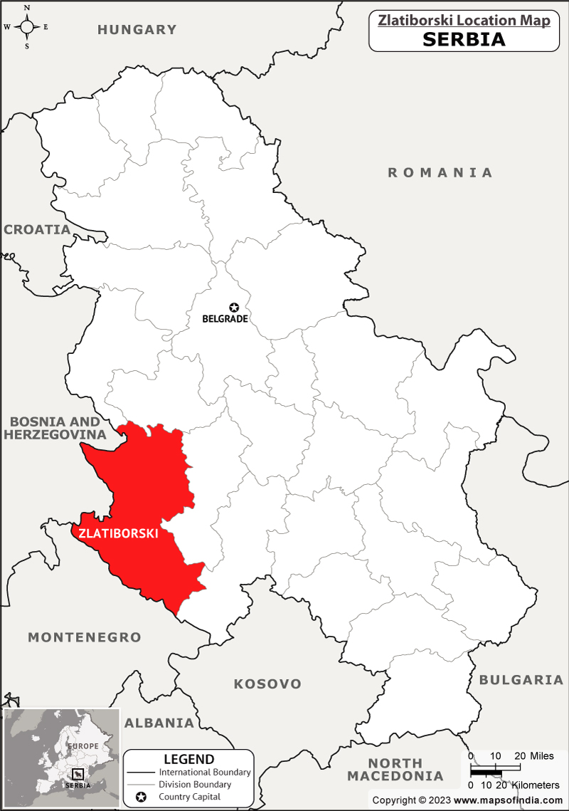 Where is Zlatiborski Located in Serbia? | Zlatiborski Location Map in ...