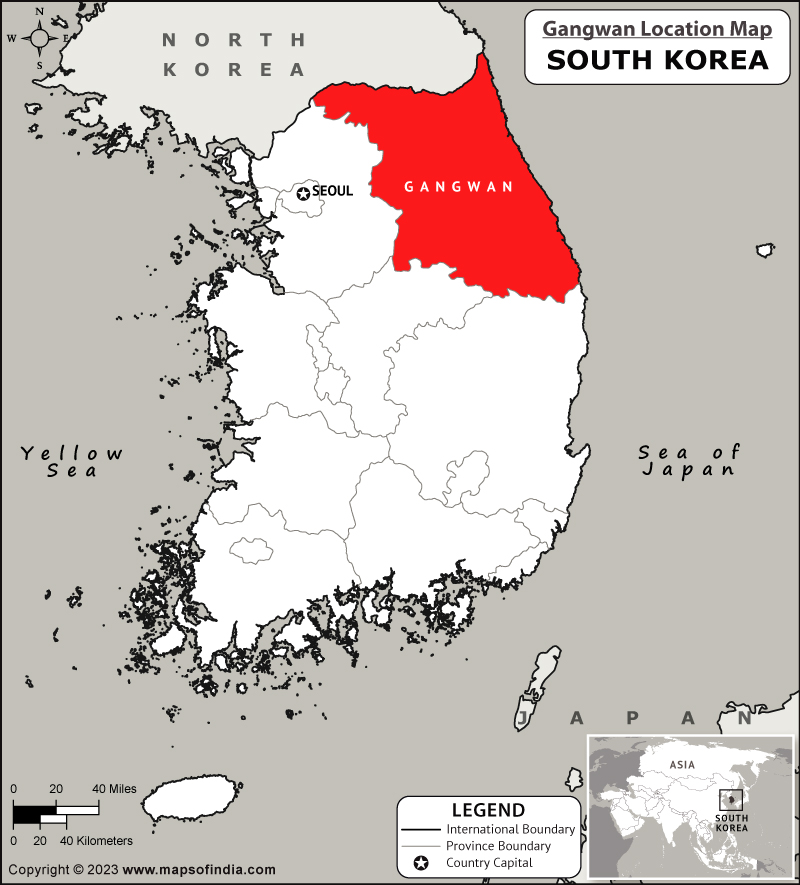 Where is Gangwan Located in South Korea? | Gangwan Location Map in the ...