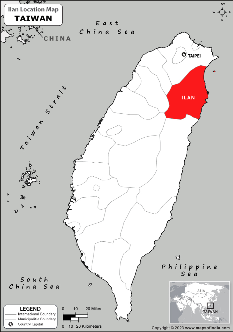 Where is Ilan Located in Taiwan? | Ilan Location Map in the Taiwan