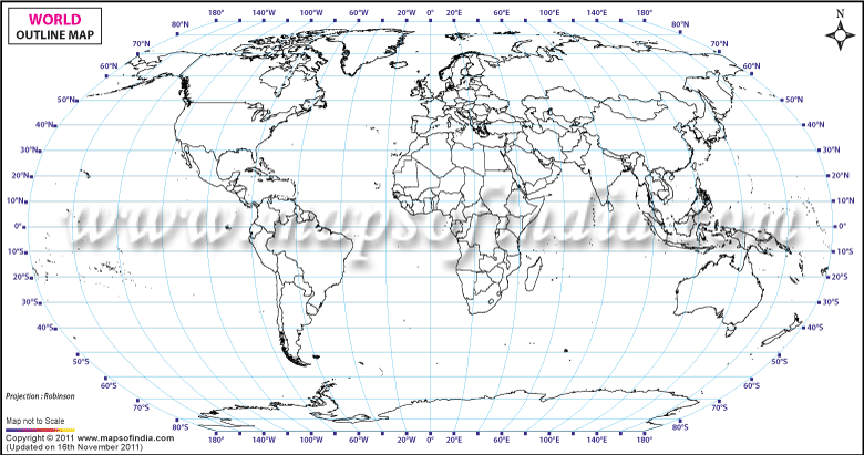 4 Best Images Of World Map Outline Printable World Map
